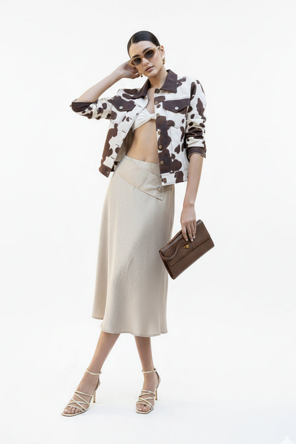 Bianca Cow Print Jacket